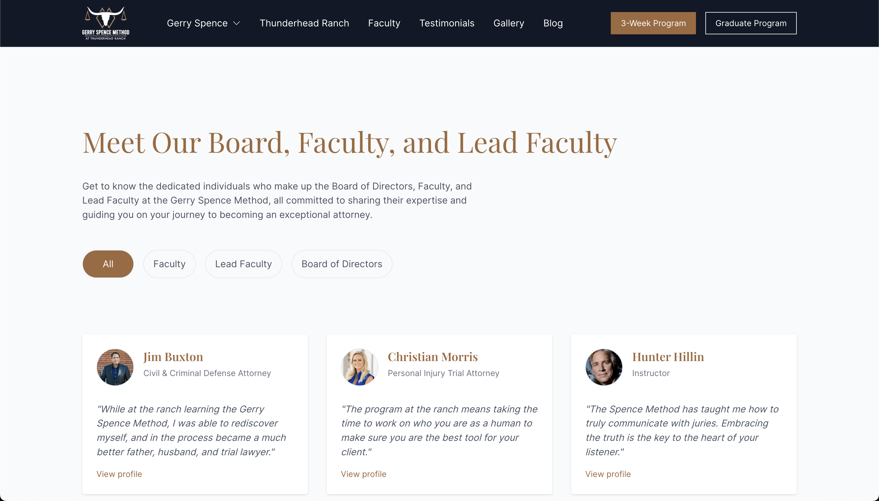 Faculty | Gerry Spence Method